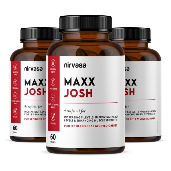 Nirvasa Maxx Josh Testo Booster Tablet (Pack of 3 x 60's) 1's