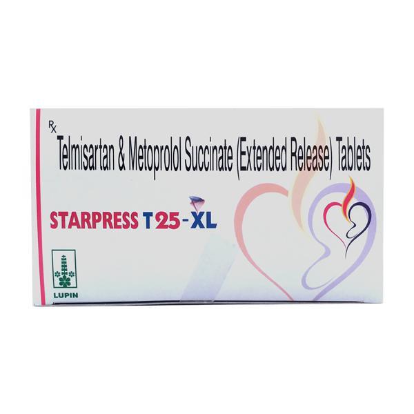 Starpress T XL 25mg Tablet 10'S : Uses, Side Effects, Price | Netmeds
