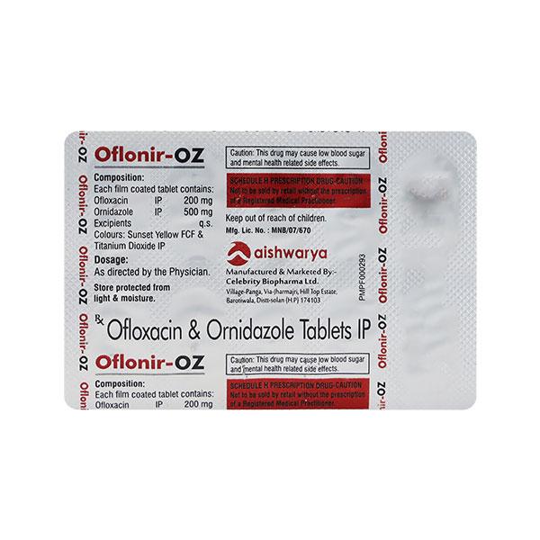Buy OFLONIR OZ Tablet 10's Online at Upto 25% OFF | Netmeds
