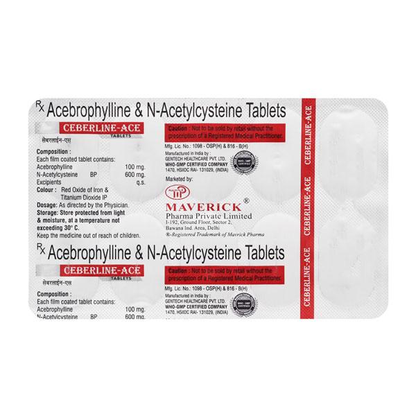CEBERLINE ACE Tablet 10's Price, Uses, Side effects, Substitutes | Netmeds