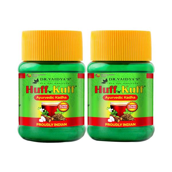 Dr. Vaidya's Huff 'n' Kuff Ayurvedic Kadha Powder (Pack of 2 x 50 gm ...