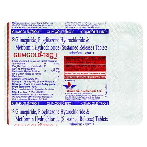 Glimgold Trio 1 Tablet 10'S