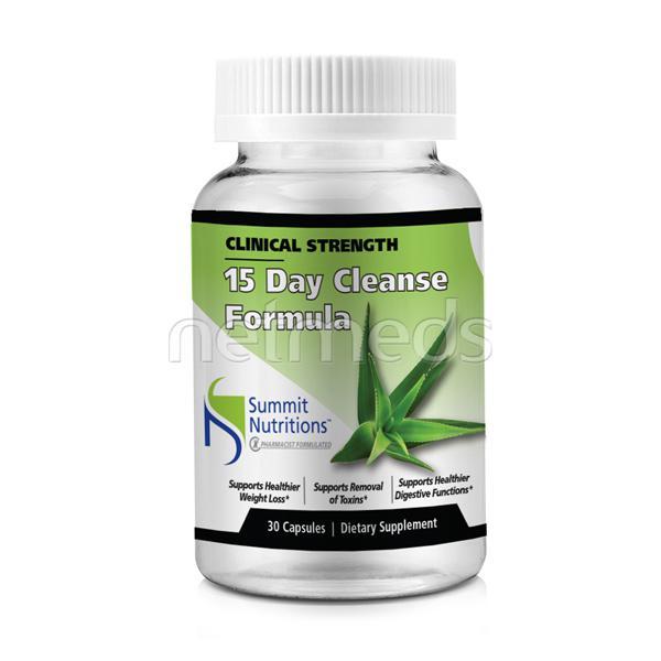 Summit Nutrition Clinical Strength 15 Day Cleanse Formula Capsules 30's ...