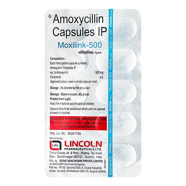 Moxilink 500mg Capsule 10'S : Uses, Side Effects, Price | Netmeds