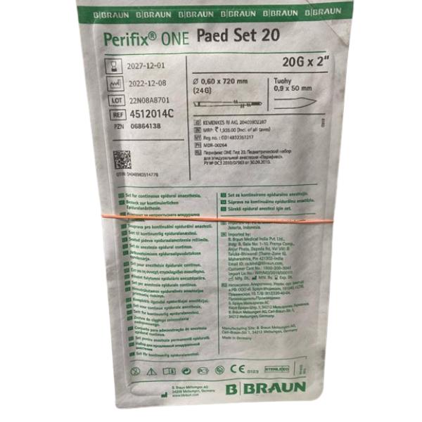 B Braun Perifix One Paed Set (Ref-4512014C) - 20G 1's