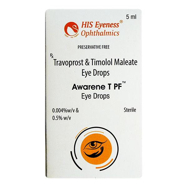 AWARENE T PF Eye Drops 5ml Price, Uses, Side effects, Substitutes | Netmeds