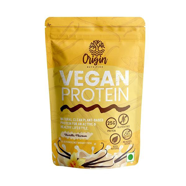 Buy Origin Nutrition Vegan Protein Powder - Vanilla Flavour 785 gm ...