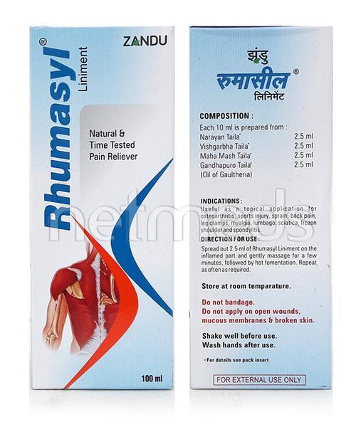 Buy Zandu Rhumasyl Liniment 100 ml Online at Best Price - Pain Relief