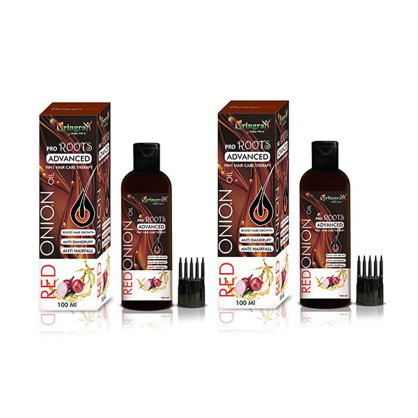 Vringra Pro Roots Advanced Red Onion Hair Oil (Pack of 2 x 100 ml)