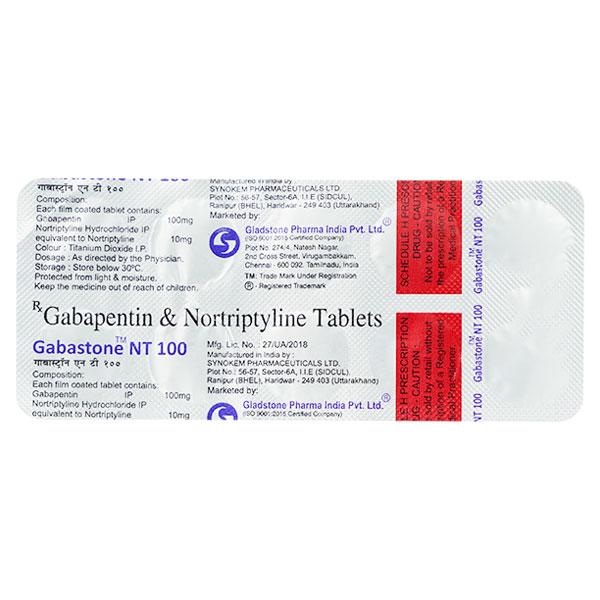 Buy GABASTONE NT 100 Tablet 10's Online at Upto 25% OFF | Netmeds