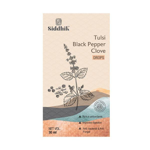 Siddhik Tulsi, Black Pepper, Clove Drops 30 ml