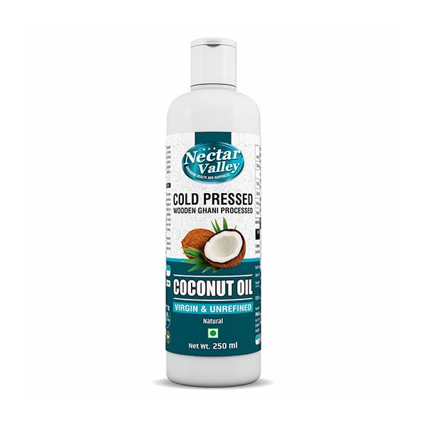 Buy Nectar Valley Cold Pressed Virgin Coconut Oil 250 ml Online at Best ...