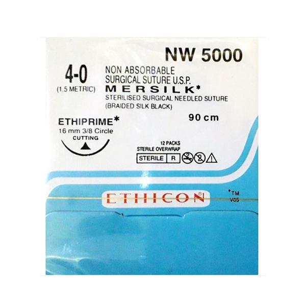 Johnson & Johnson Ethicon Mersilk Non Absorbable Surgical Suture (4-0 ...