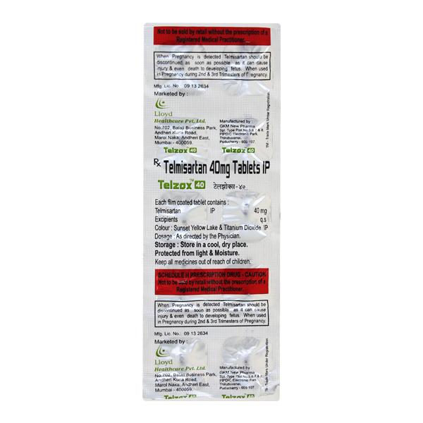 Telzox 40mg Tablet 10'S