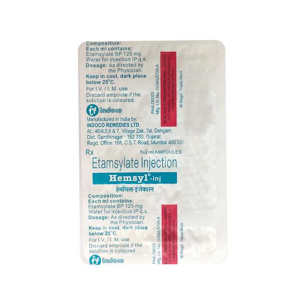 Hemsyl 125mg Injection 2ml