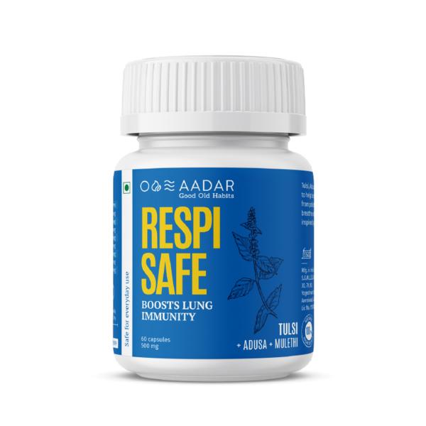Buy AADAR Respi safe 500 mg Veg Capsule 60's- For Healthy Respiratory ...