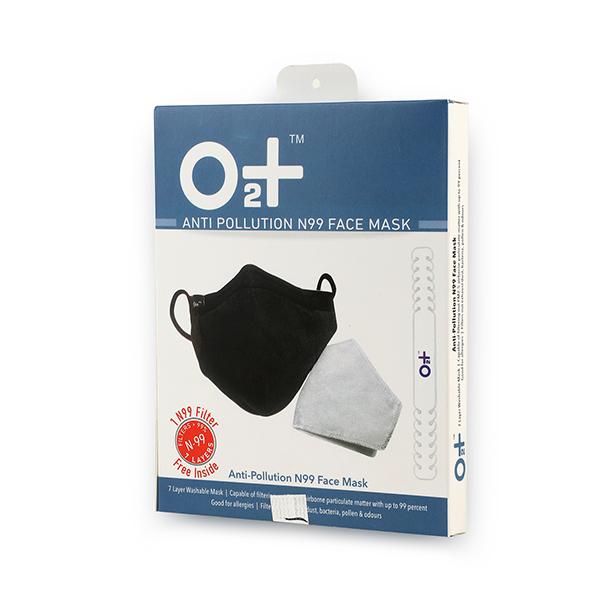Buy O2+ Anti Pollution N99 Face Mask 7 Layer 1's Online at Discounted ...