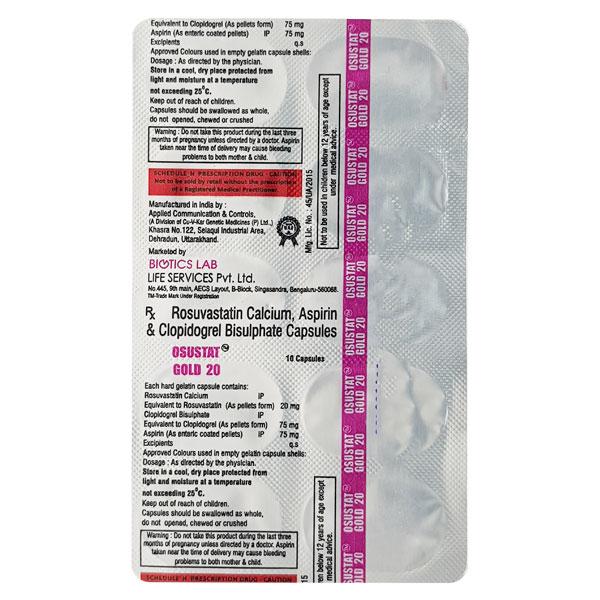 Buy OSUSTAT GOLD 20 Capsule 10's Online at Upto 25% OFF | Netmeds