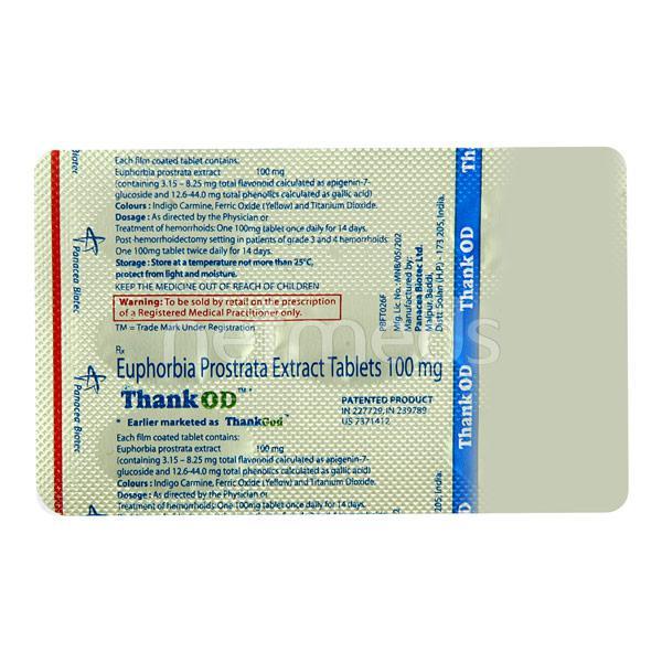 Thank OD Tablet 7'S Price, Uses, Side effects, Substitutes | Netmeds
