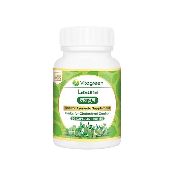 Buy VitaGreen Lasuna Capsules 60's Online at Best Price - Herbal Supplement