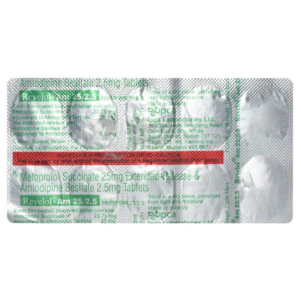 Revelol AM 25/2.5mg Tablet 10'S : Price, Uses, Side Effects | Netmeds