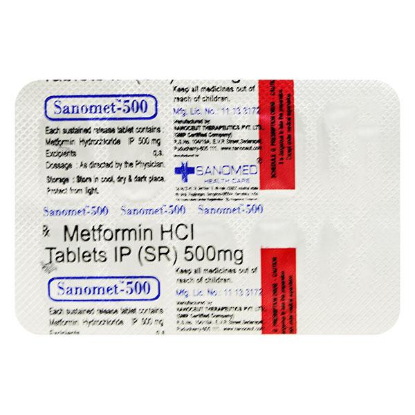 SANOMET 500 Tablet 10's : Price, Uses, Side Effects | Netmeds