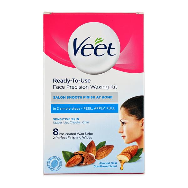 Buy Veet Face Precision Upper Lip, Cheeks and Chin Waxing Strips 8's ...