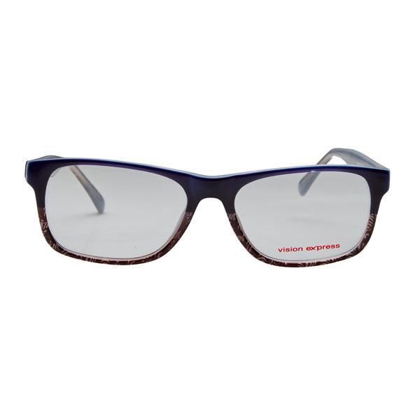 Buy Vision Express 29487 Blue Rectangle Eyeglasses (Including UV Blue ...