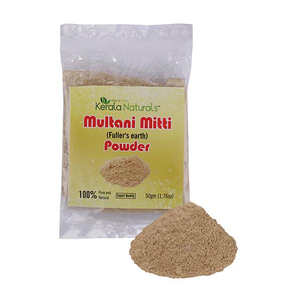 Kerala Naturals Multani Mitti Powder (Pack of 4 x 50 gm)