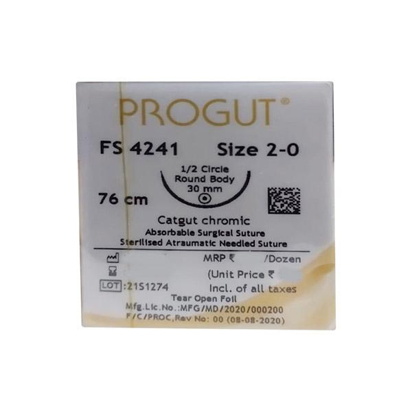 Dolphin Progut Catgut Chromic Suture (FS 4241) (2-0) (76 cm) 1's