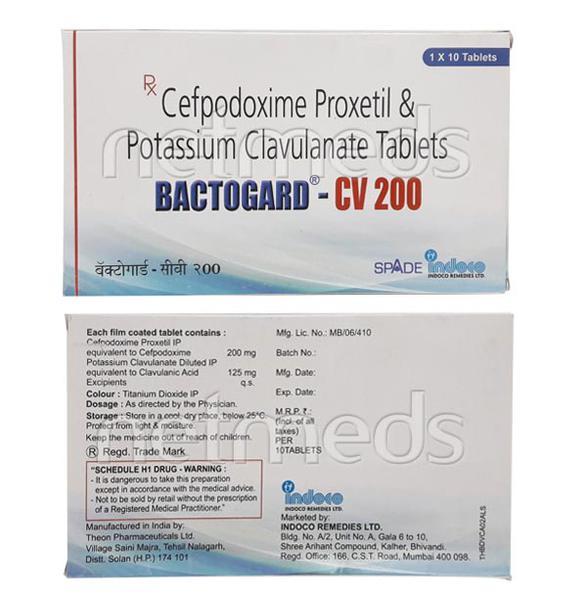 Bactogard CV 200mg Tablet 10'S