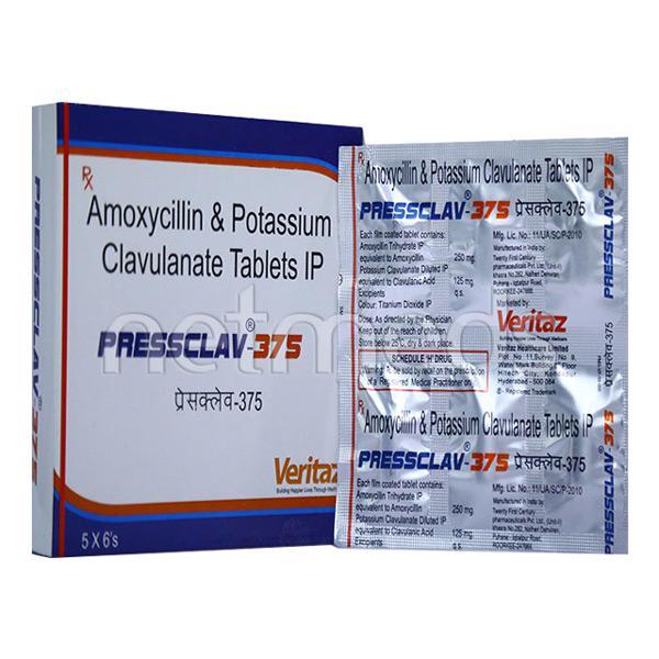 Pressclav 375mg Tablet 6'S