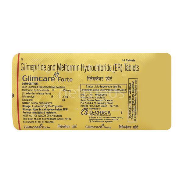 Glimcare Forte Tablet 14'S