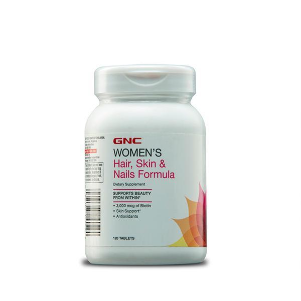 Buy GNC Women's Hair Skin & Nails Formula Tablet 120's Online at ...