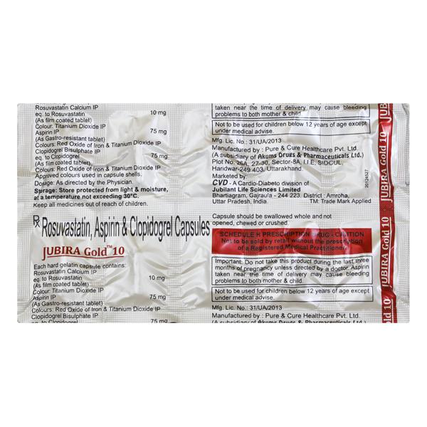 Jubira Gold 10 Capsule 10'S : Uses, Side Effects, Price | Netmeds