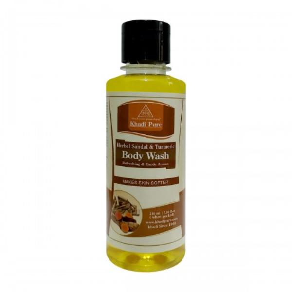 Khadi Pure Herbal Body Wash - Sandal & Turmeric 210 ml Online at Best ...