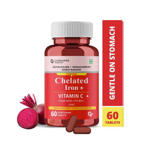 Buy CF Ferronoz Chelated Iron+ with Vitamin C Veg Tablet 60's Online at ...