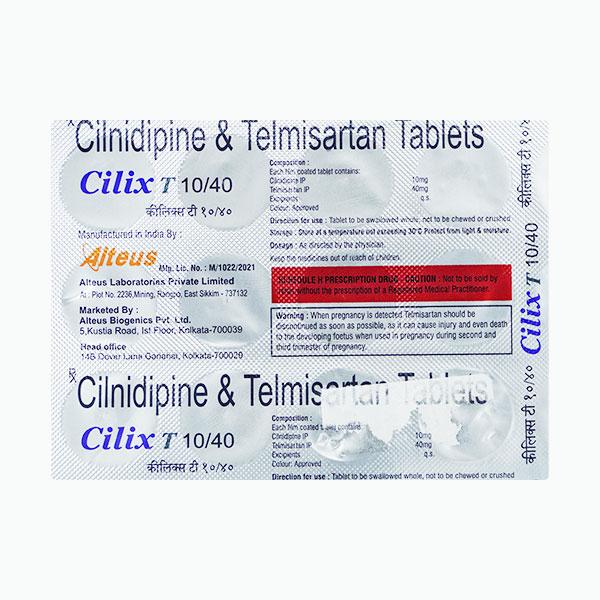 CILIX T 10/40mg Tablet 15's : Price, Uses, Side Effects | Netmeds