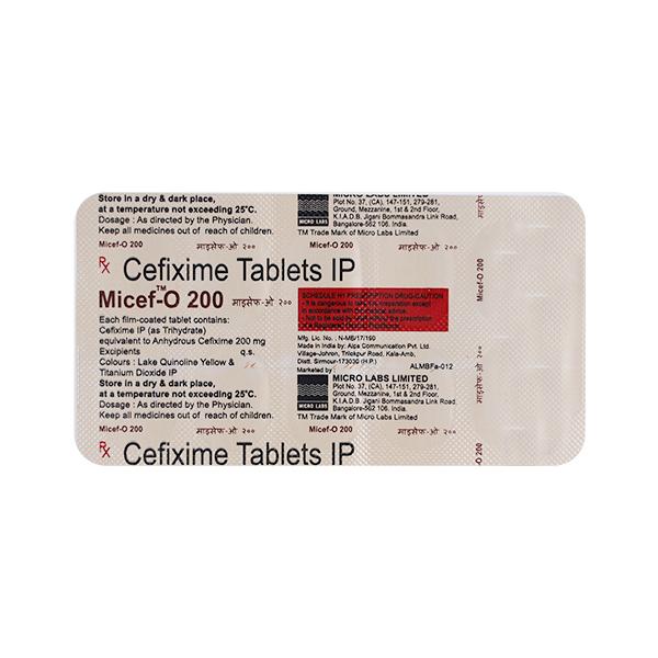 Micef O 200mg Tablet 10'S
