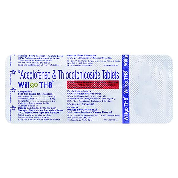 Willgo TH 8mg Tablet 10'S Price, Uses, Side effects, Substitutes | Netmeds