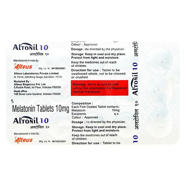 ALTONIL 10mg Tablet 15's Price, Uses, Side effects, Substitutes | Netmeds