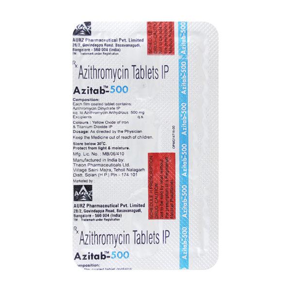 AZITAB 500 Tablet 5's