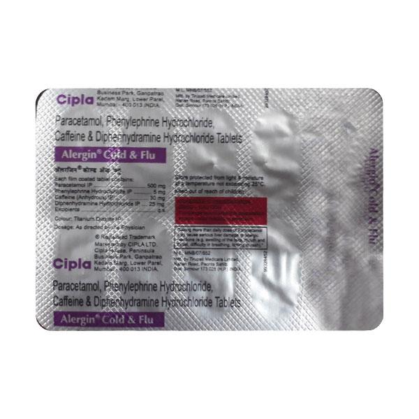 Buy ALERGIN COLD & FLU Tablet 10's Online at Upto 25% OFF | Netmeds
