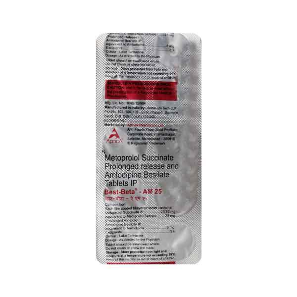 Best Beta AM 25/5mg Tablet 10'S