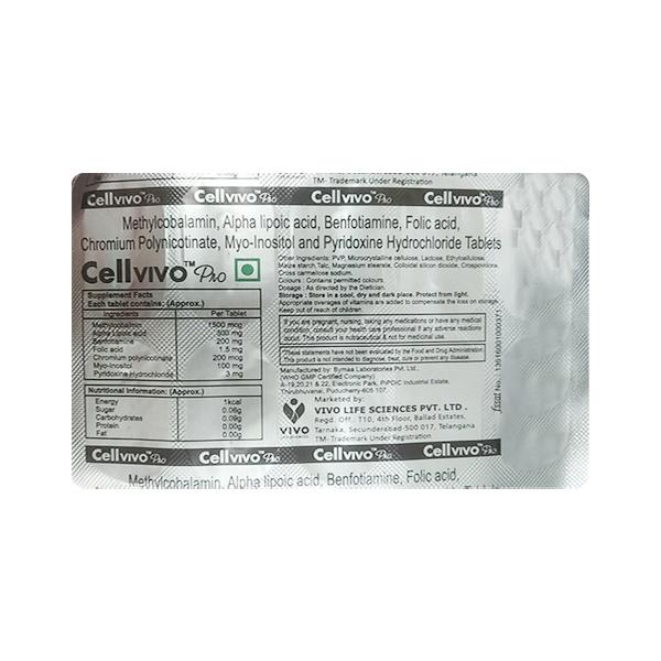CELLVIVO PRO Tablet 10's Price, Uses, Side effects, Substitutes | Netmeds