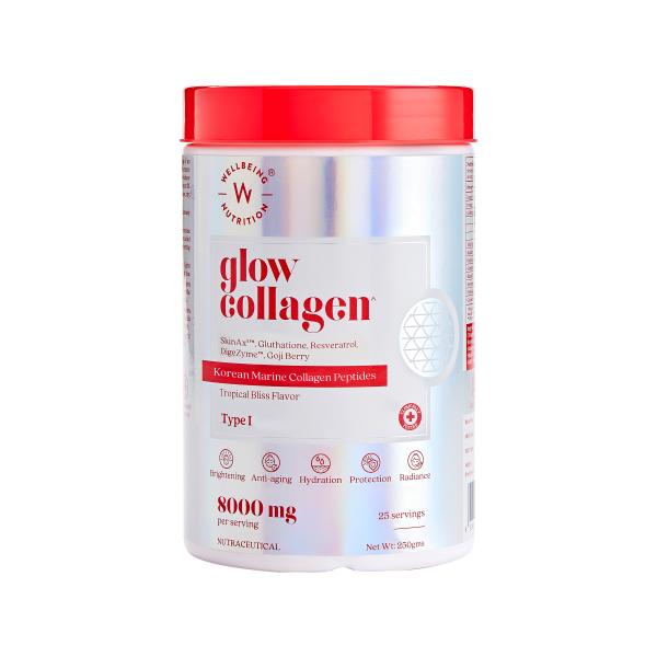 Wellbeing Nutrition Glow Pure Marine Collagen 8000 mg Peptides ...