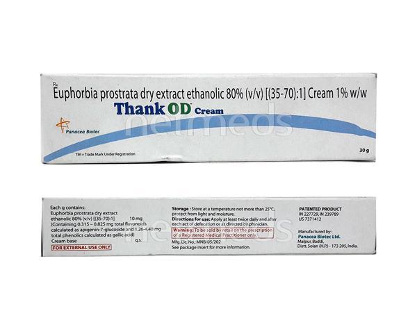Thank OD Cream 30gm Price, Uses, Side effects, Substitutes | Netmeds
