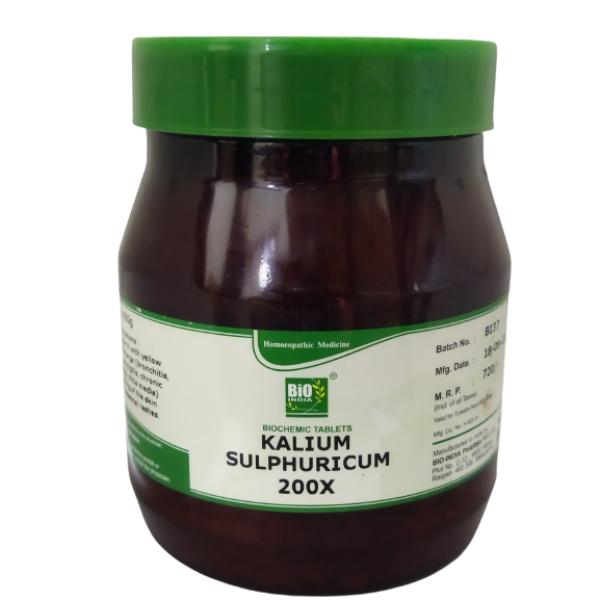 Bio-India's Biochemic Tablet - Kalium Sulphuricum 200X 450 gm Online at ...