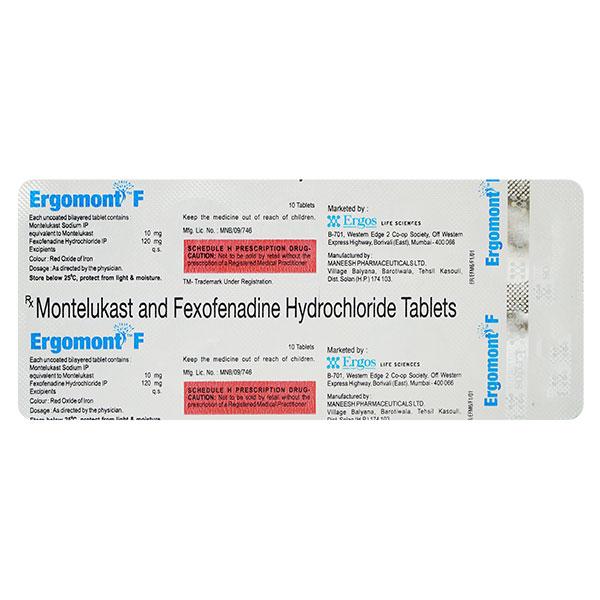 Buy ERGOMONT F Tablet 10's Online at Upto 25% OFF | Netmeds