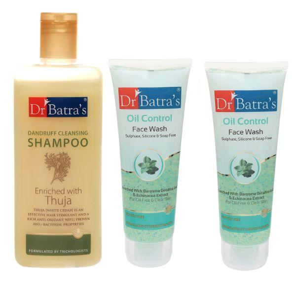 Buy Dr Batra's Dandruff Cleansing Shampoo - Thuja 200 ml + Oil Control ...